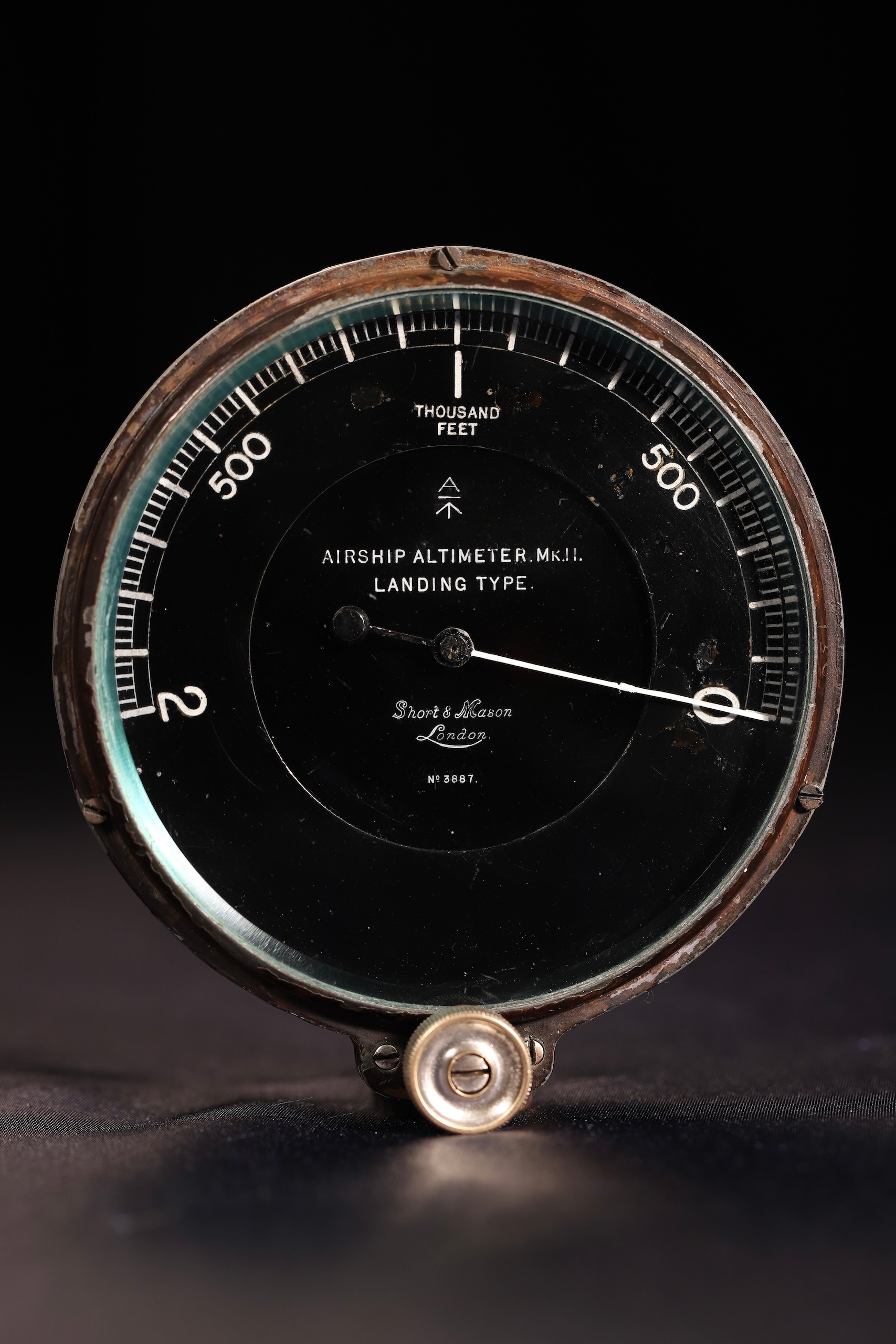 SHORT & MASON AIRSHIP ALTIMETER MkII LANDING TYPE No 3887 C1921 ...