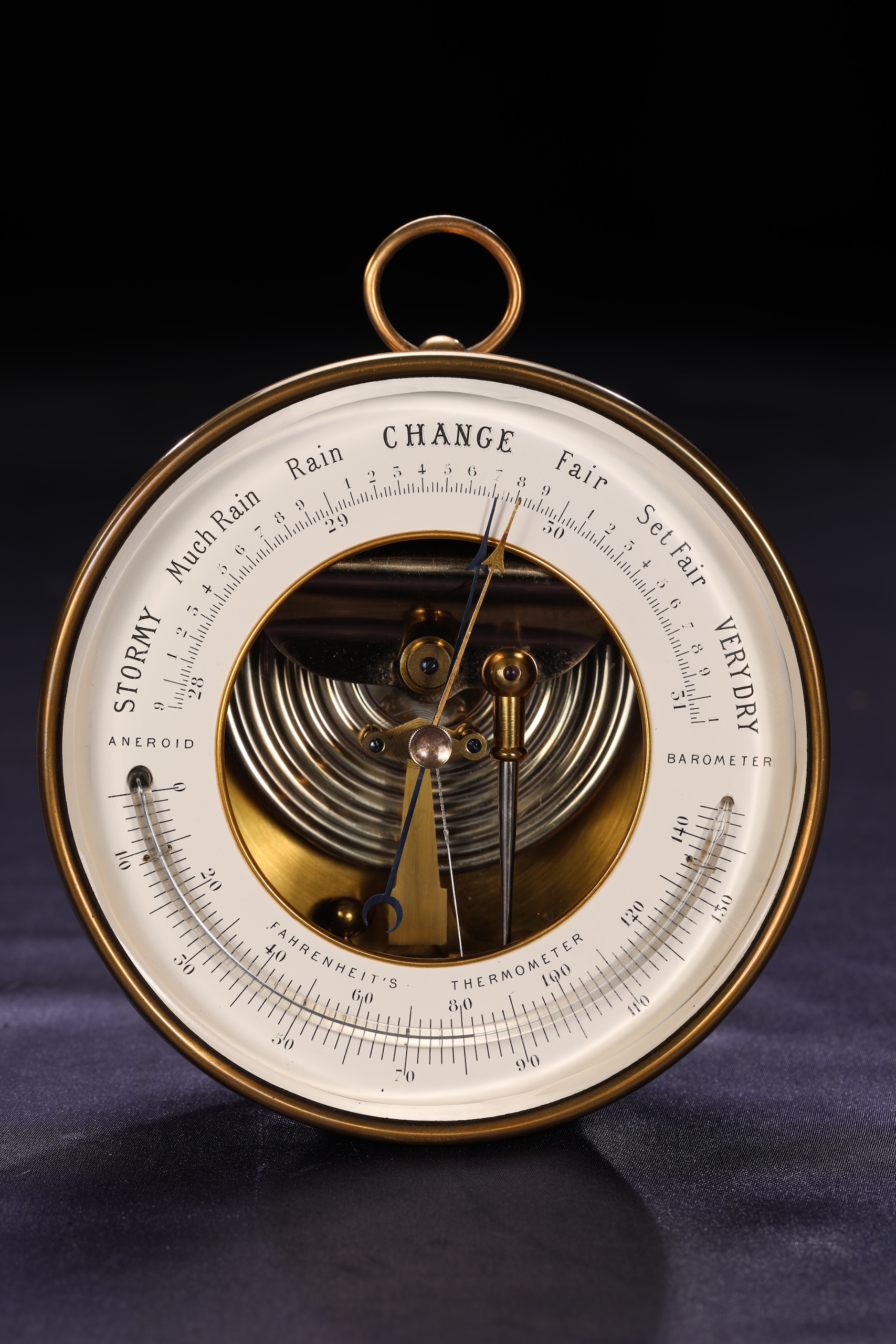 OPEN DIAL ANEROID BAROMETER BY LION & GUICHARD c1875 – Vavasseur Antiques